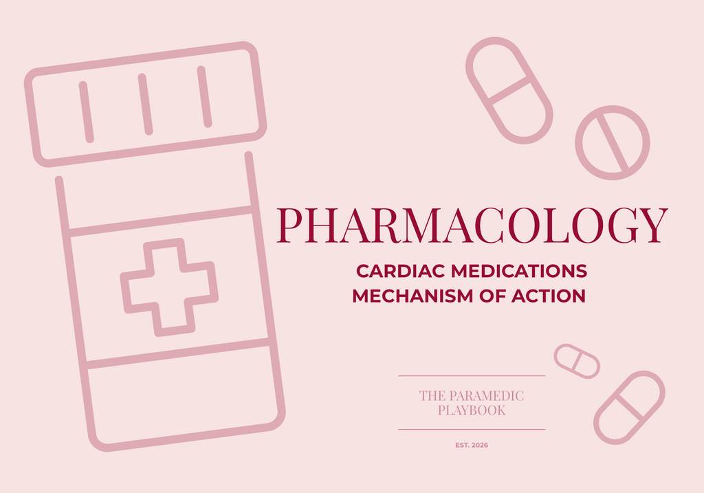 CARDIAC MEDICATION FLASH CARDS - *Pre order* – The Paramedic Playbook
